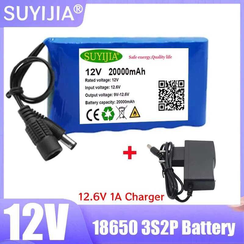 12V 4 18650 5B Battery Pack 20000Mah Rechargeable Li-Ion Batteries For ...