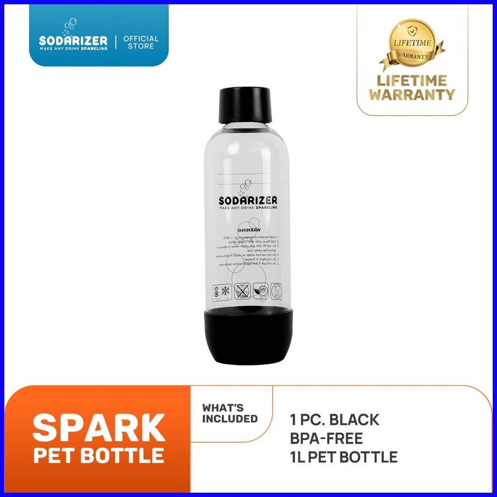 ☪ Sodarizer Spark Bottle for Sparkling Water Maker with CO2 Tanks and ...