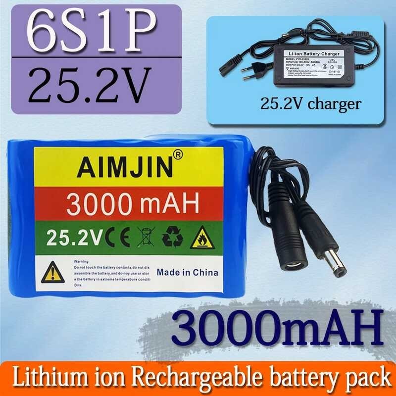 25.2V 3.0Ah 6S1P lithium-ion battery for audio, light strip monitoring ...