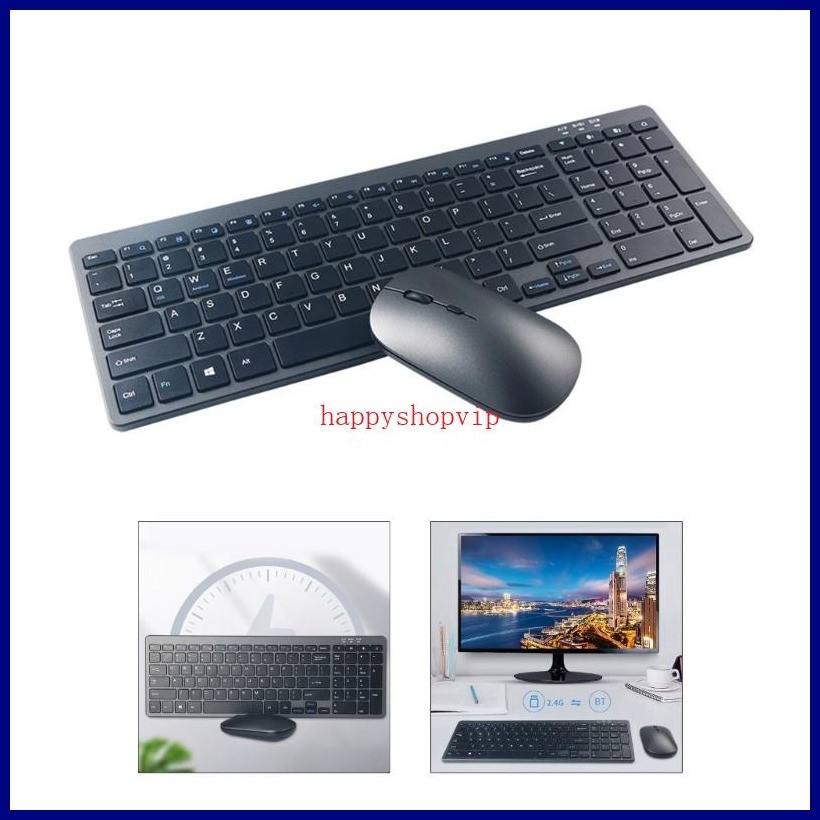 HSV Wireless Keyboard and Mouse Set 2 4GHz Bluetoothcompatible Dual ...