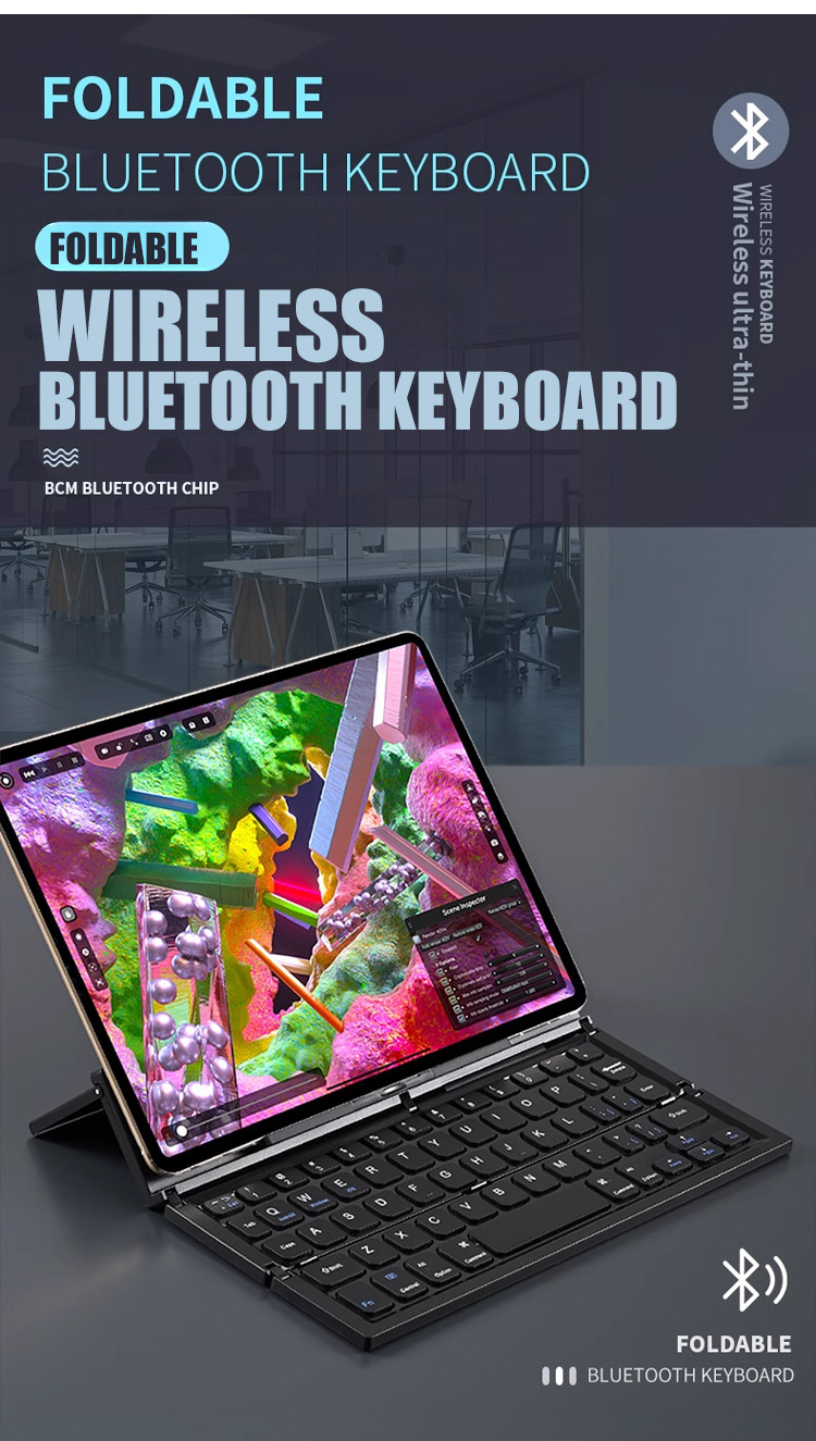 Mini Keyboard Wireless Foldable Keyboard Mobile Phone Tablet PC ...