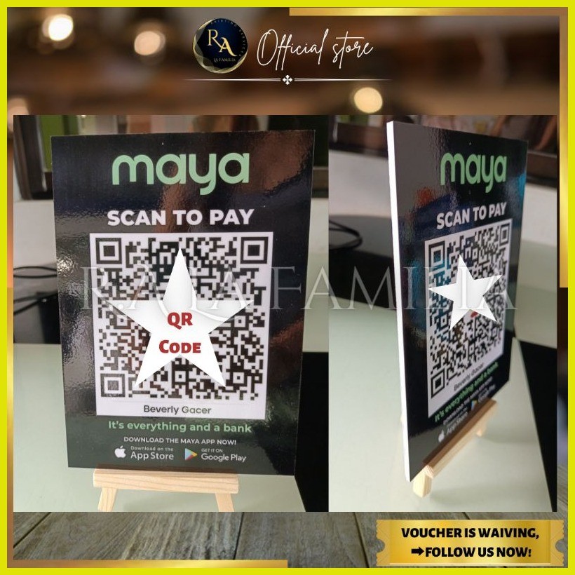 ☢ R.A QR CODE ON SINTRA BOARD. 5" x 7". GCASH/MAYA/BPI/UNIONBANK/RCBC P ...
