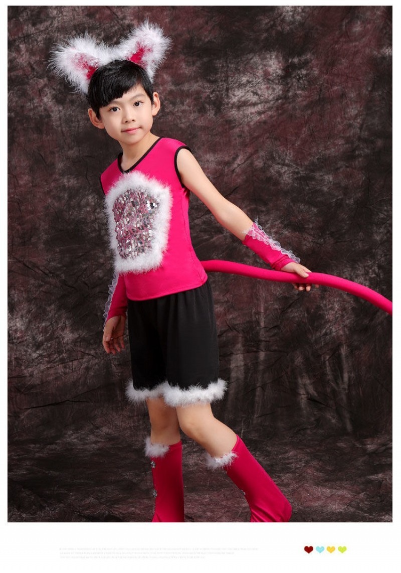 Ready Stock Children's Jazz Dance Kitten Cat Costume Dress For Kids ...