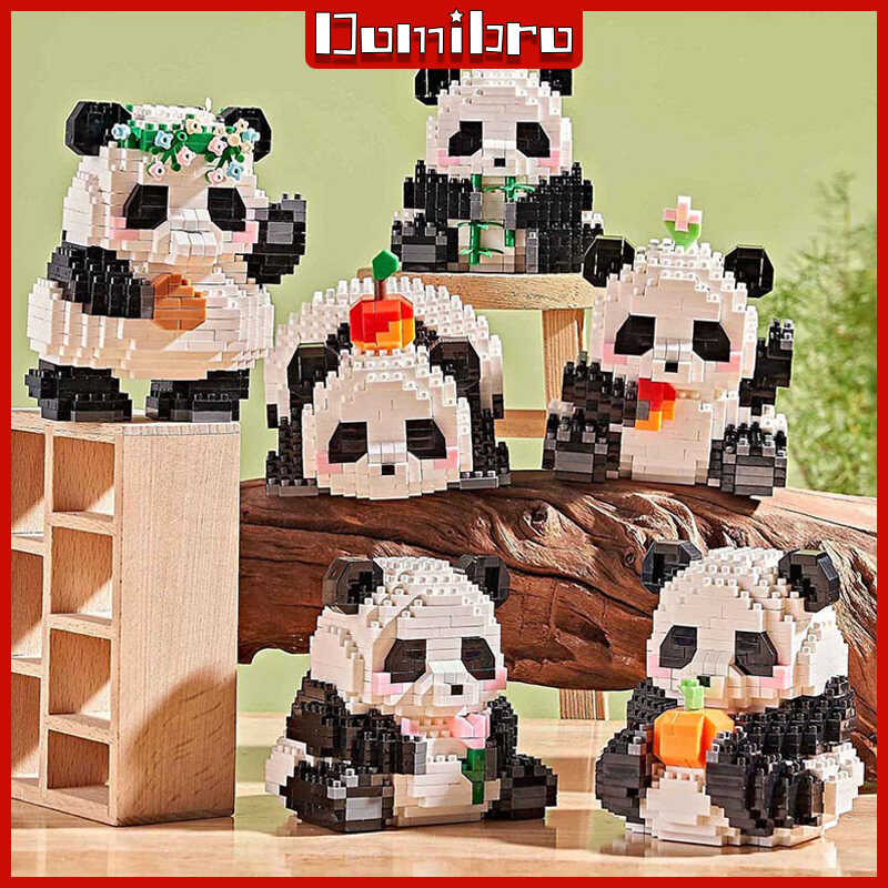 Cute Panda Building Blocks 12 Types Multiple 3D Model DIY Toys Gift for ...