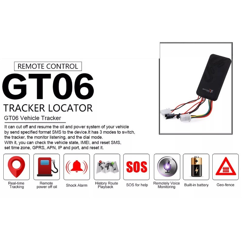 Vehicle Car Tracker GPS GT06 Easy Install Mini Car Vehicle Tracking ...