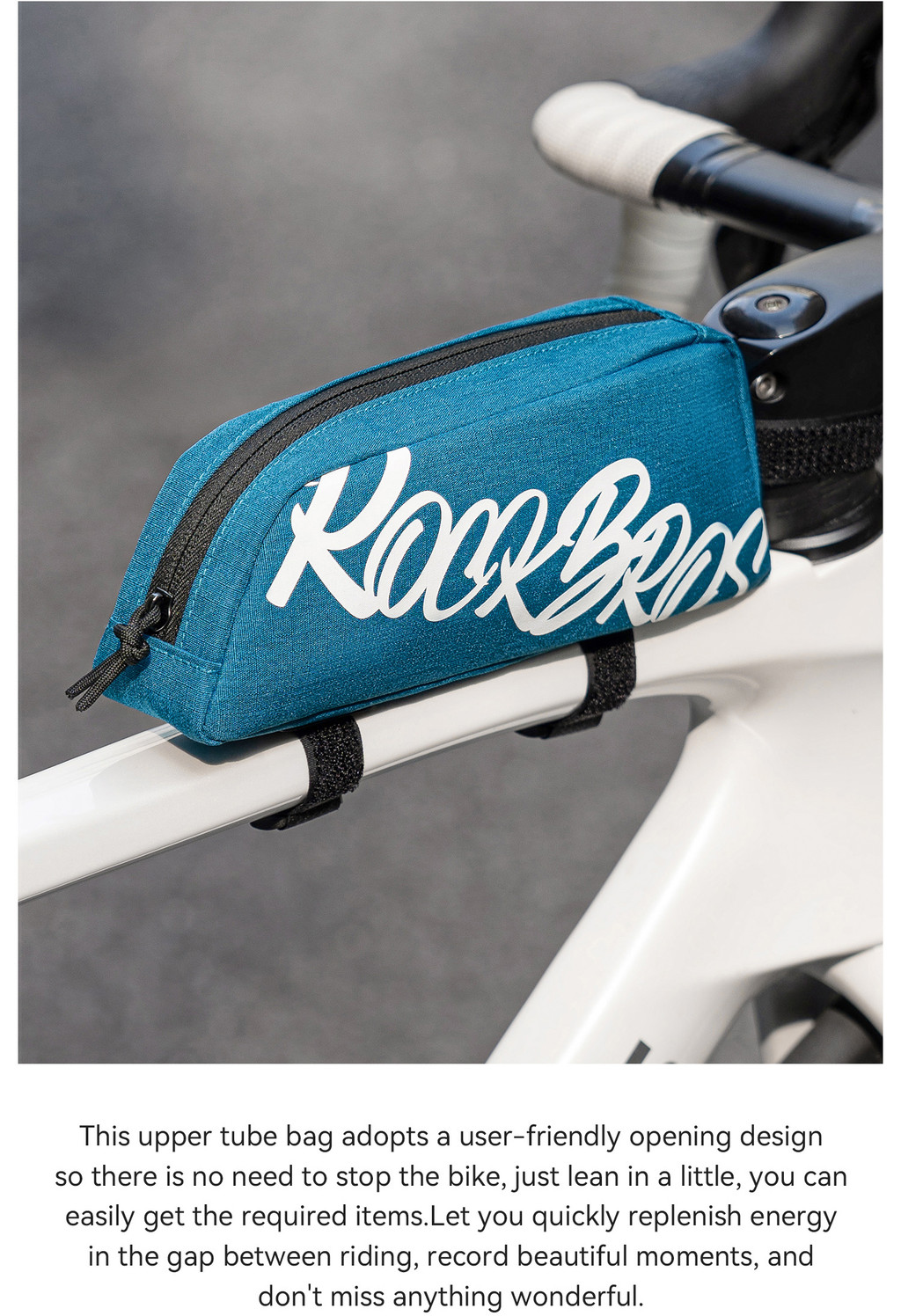 ROCKBROS Bike Top Tube Bag Compact Bicycle Bag 0.8L Portable Ultralight ...