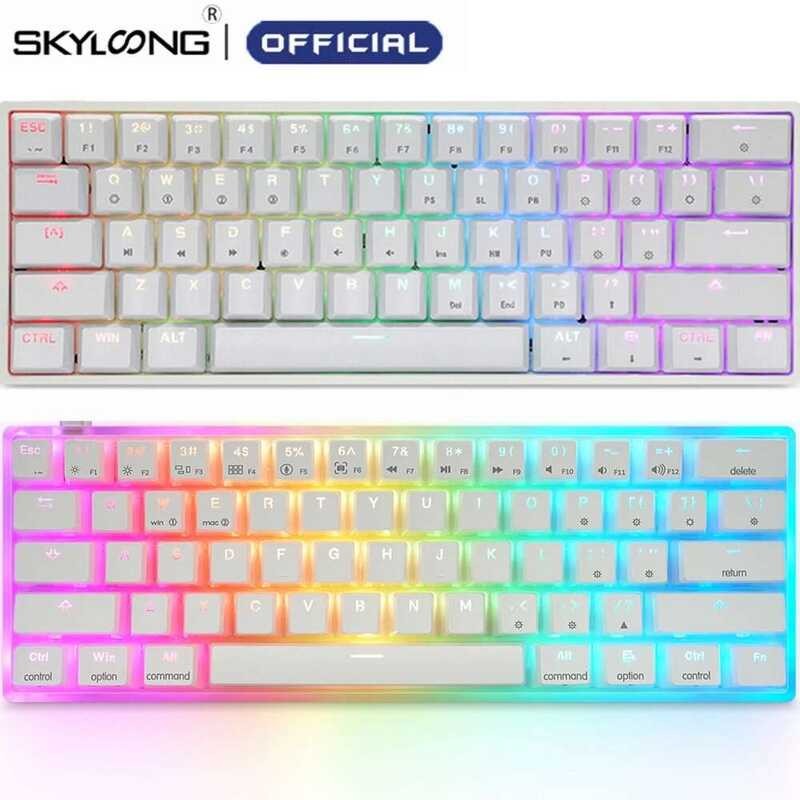 SKYLOONG Gk61 61 Keys Gaming Keyboard USB Wired RGB Backlit Gamer Nical ...