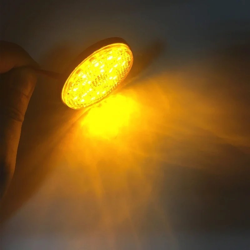 Motorcycle Warning Reflector - Marker Light - Circular Dustproof Rim ...