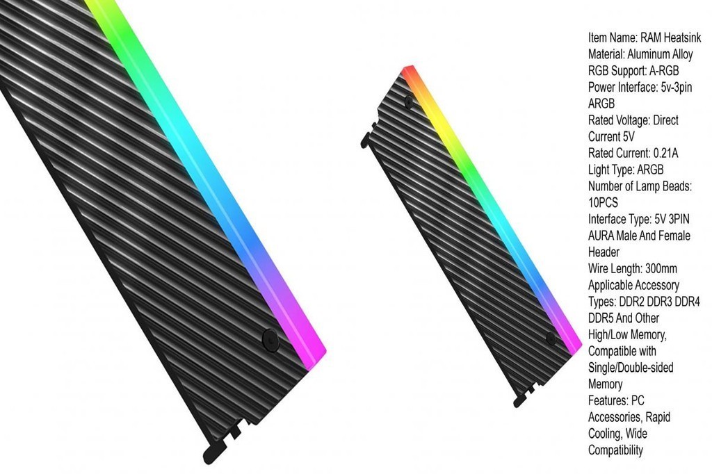 [rb] Efficient Cooling Heatsink Professional Ram Heatsink Rgb Ram