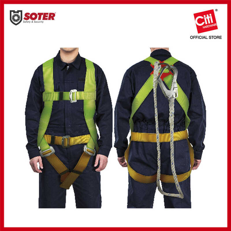 SOTER PPE Full Body Harness Dorsal Ring Type Fall Protection Safety ...