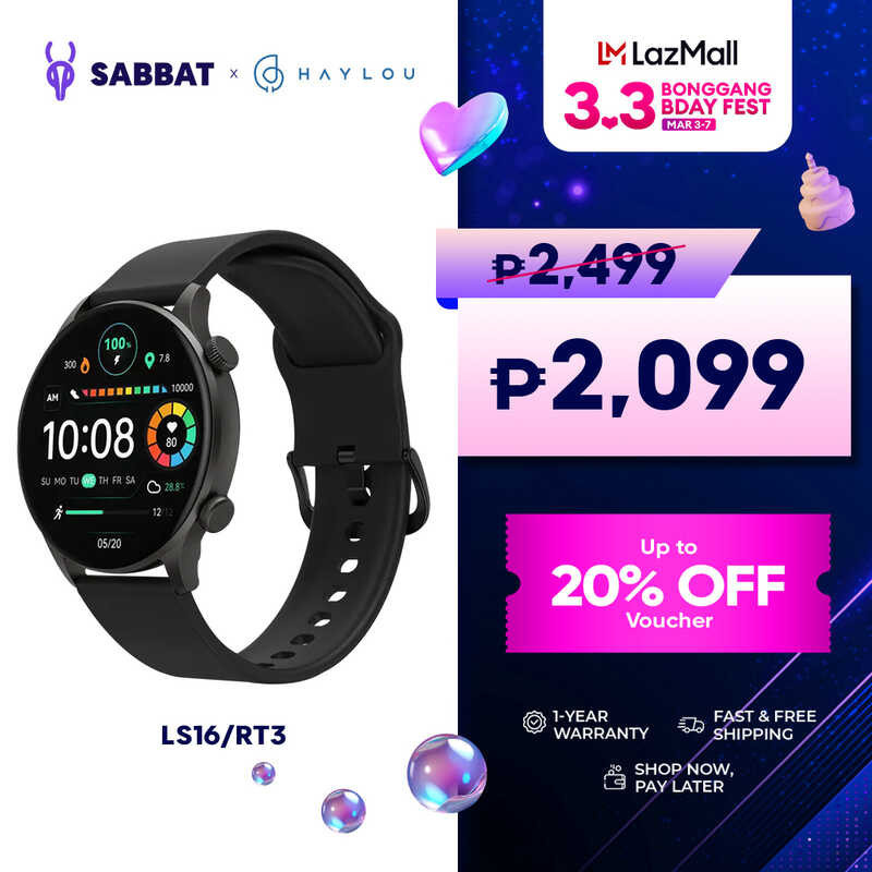 Haylou Solar Plus Rt3 Ls16 Smartwatch Fiess Tracker 105 Workout Modes 7 ...