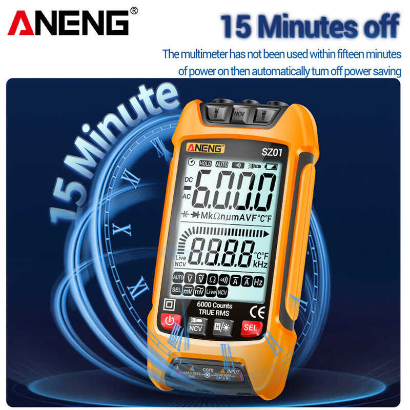 ANENG 6000 Counts Multimeter Auto Range Digital Display Multimeter DC ...