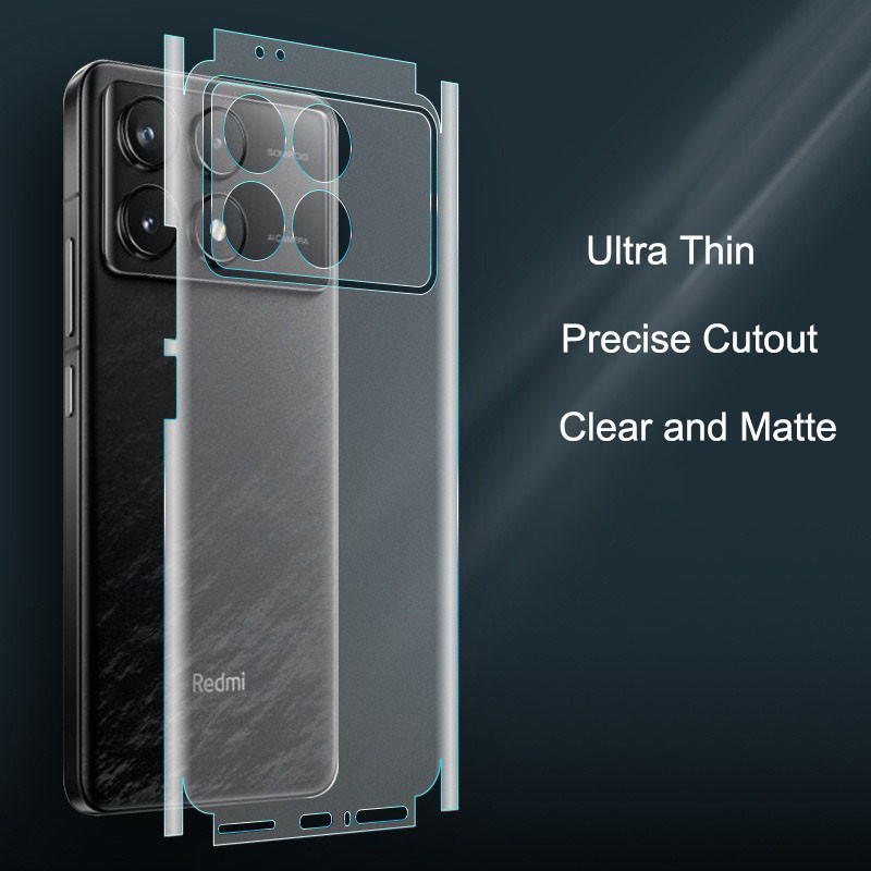 Transparent 3M Wrap for Xiaomi Poco X6 Pro Back Screen Protector Film ...