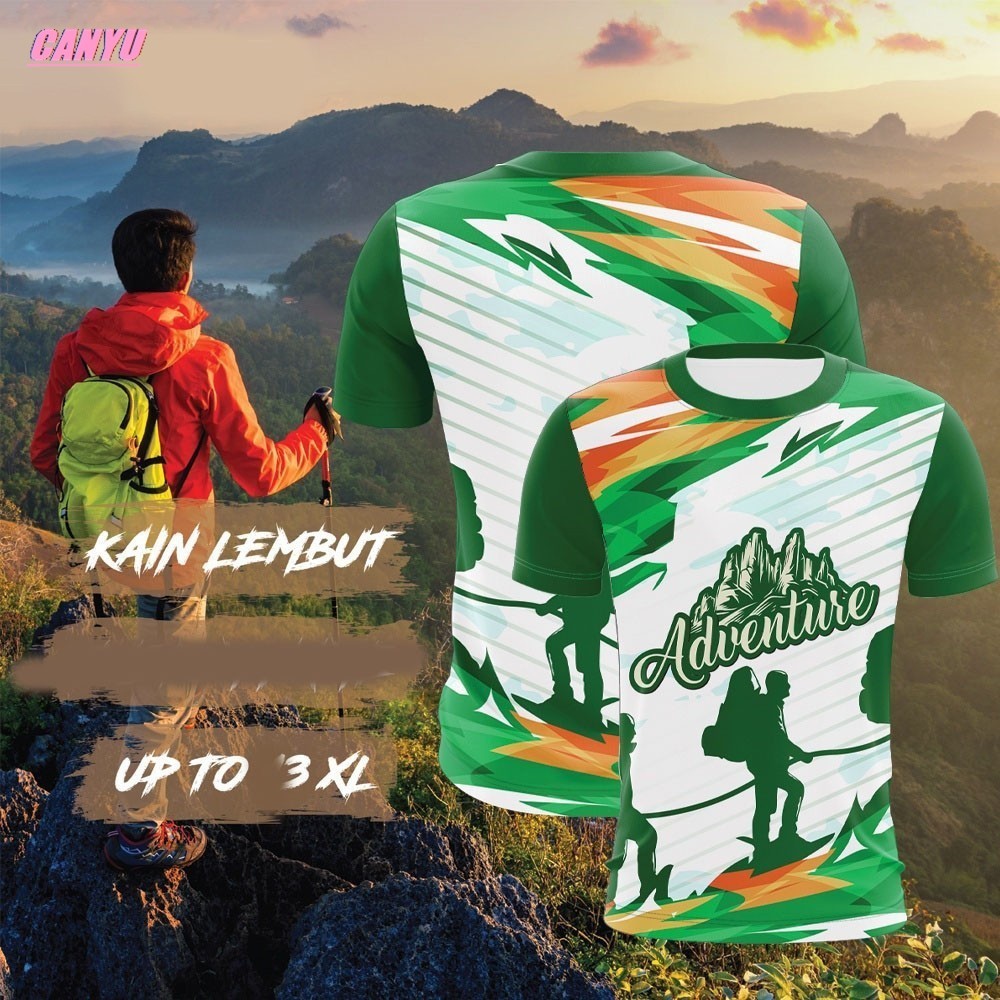 CANYU Wilderness Wanderer Jersey adventure Hiking green baju jersey jersi team sport | Shopee ...