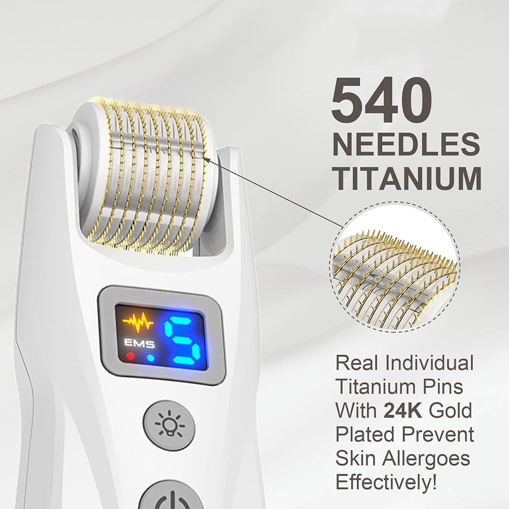 Bio roller G5 540 Titanium Microneedling With LED Lights And EMS Derma ...