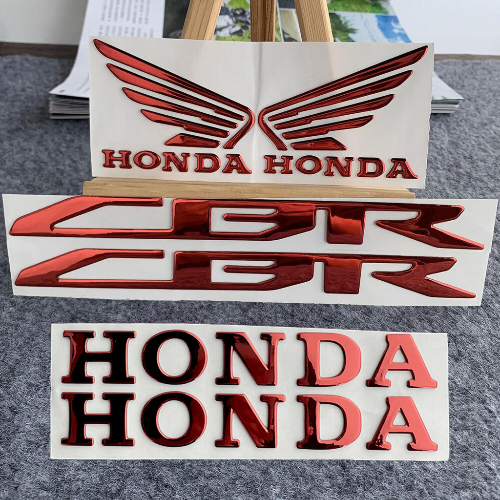 HONDA CBR 3D Epoxy Stickers Motorcycle Fuel Gas Tank Decals For Honda ...