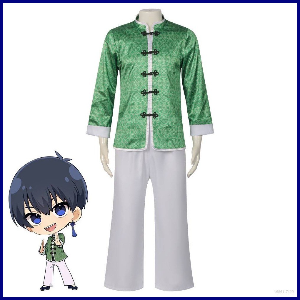 YB Anime Blue Lock Yoichi Isagi Cosplay Costume Men Kung Fu Uniform ...