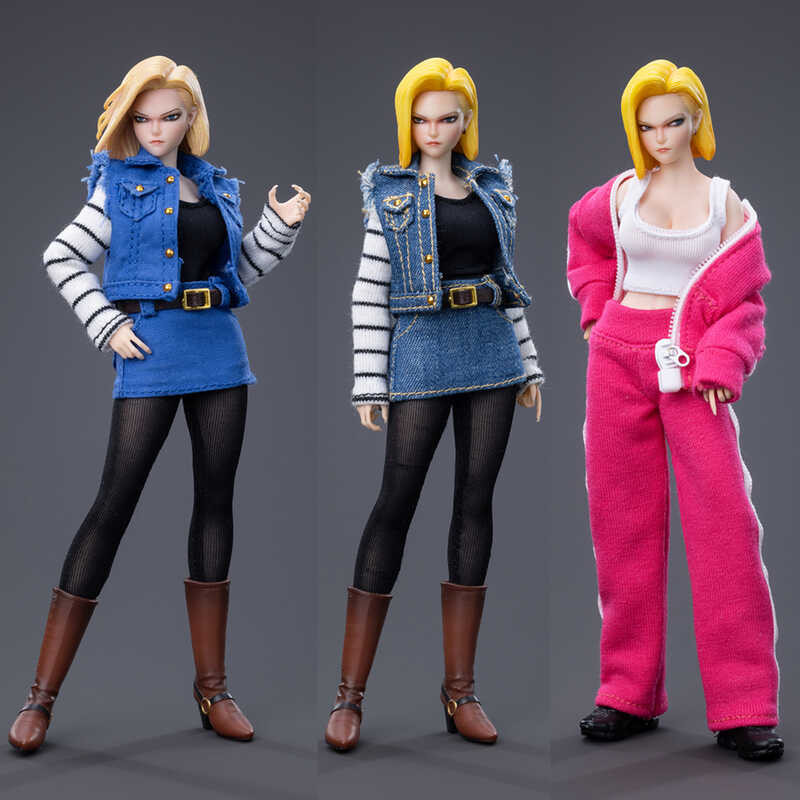 Cdtoys Cd048 1/12 Scale Android 18 Head Sculpt Costume Clothes Model ...