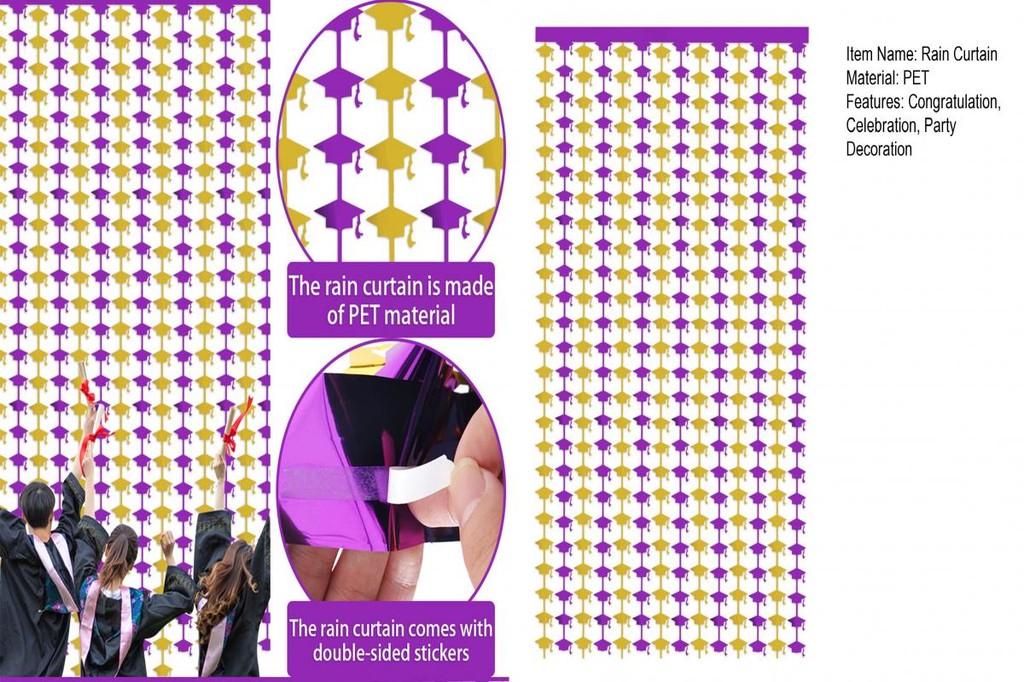 RC~ 2025 Graduation Party Decor High-quality Graduation Curtain 2025 ...