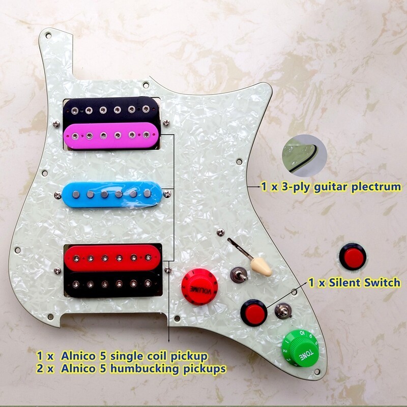 Prewired Loaded Guitar Stratocaster Pickguard New Models HSH Pick Guard ...