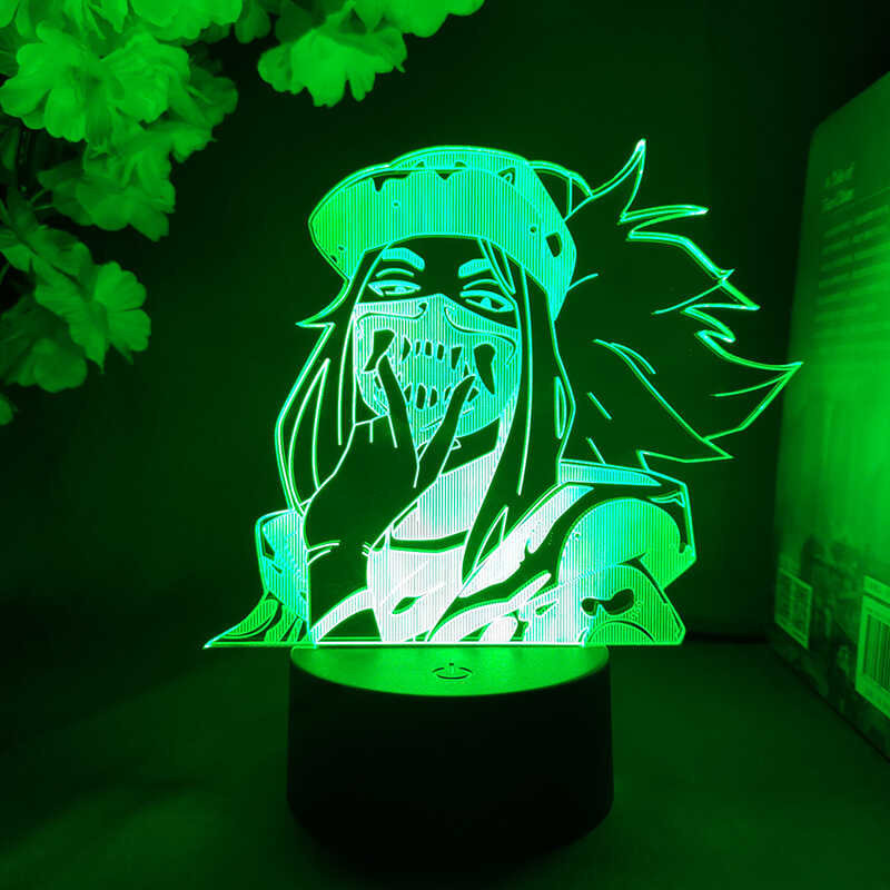 Game League Of Legends KDA Akali 3D Nightlight Gaming Room Decorating ...