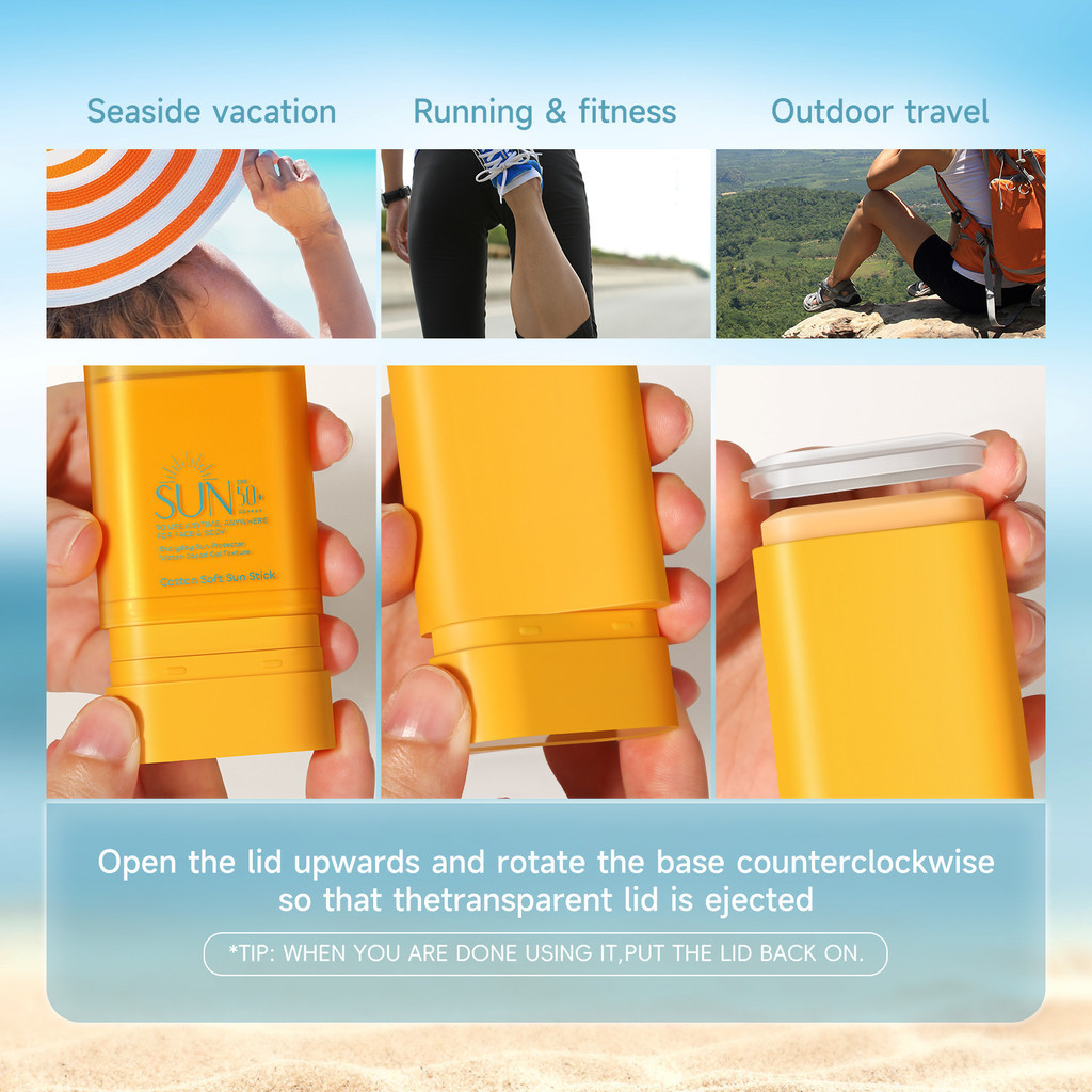 DEROL SPF50+ Cotton Soft Sun Stick Protects Skin From UVA and UVB ...