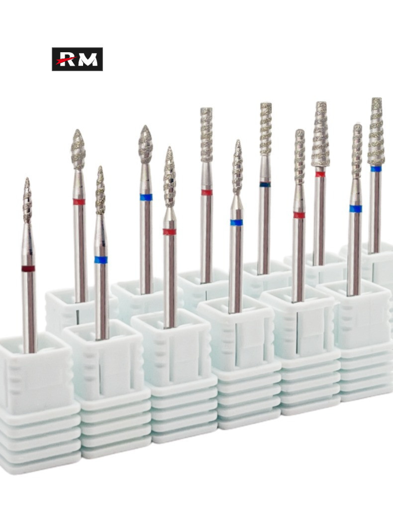 【All Series】Emery Threaded Nail Polishing Head Tooth Spiral Pattern ...