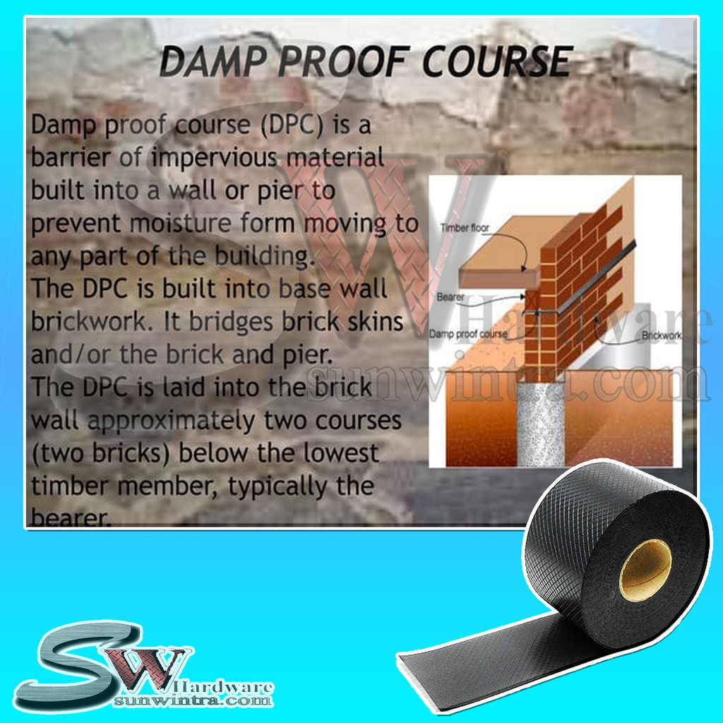 SW HARDWARE Damp Proof Course DPC Bricklaying Conceal Flash Ikatan Batu ...