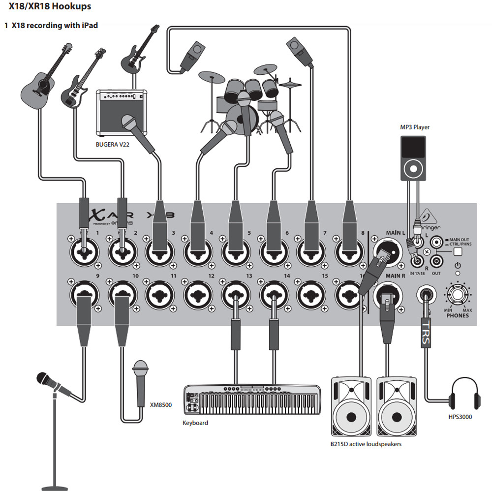 Air 1:1 XR12 XR16 XR18 Rack Mount Professional Digital Mixer Built-in ...