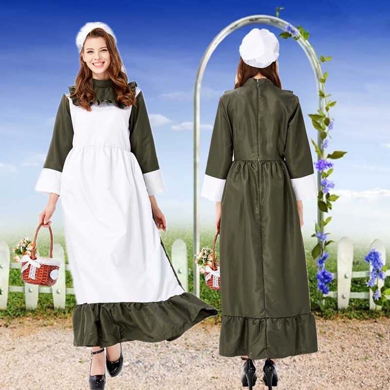New Farm Countryside Skirt Maid Dress Chef Dress Waiter Stage Dress ...