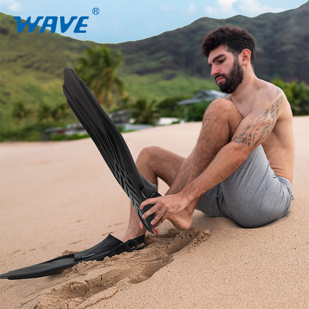 WAVE flippers Professional snorkeling equipment Swim frog shoes Adult ...