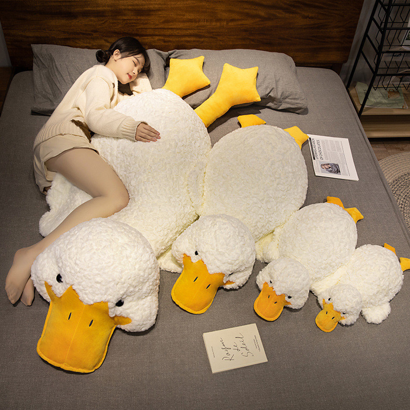 in Stock Huge Kawaii Duck Plush Toy Soft Big Duck Animal Stuffed Doll ...