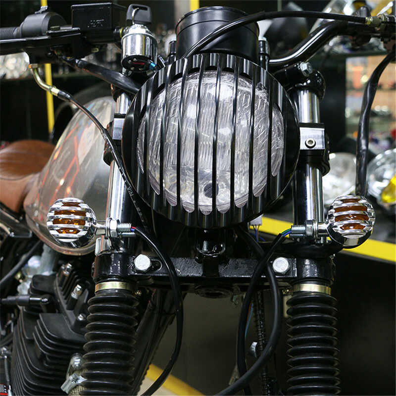 Metal C Retro Grill Front Para Sa Harley Cafe Racer Chopper Bobber ...