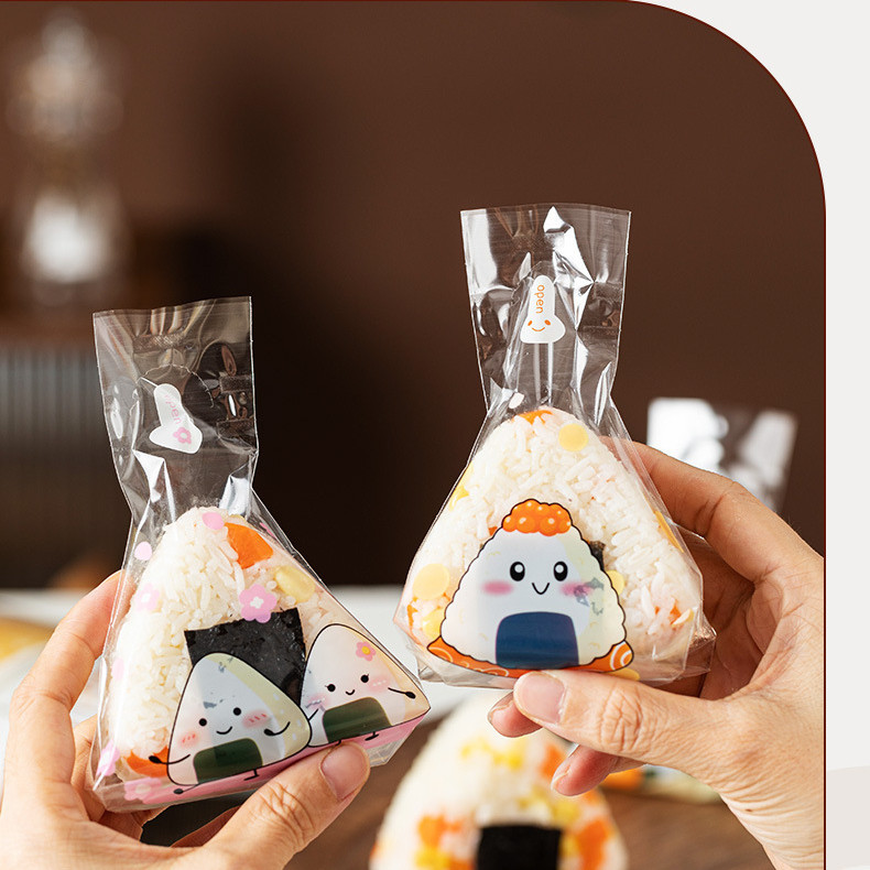 100Pcs Onigiri Wrappers Triangle Rice Balls Bags, 50Pcs Food Grade ...