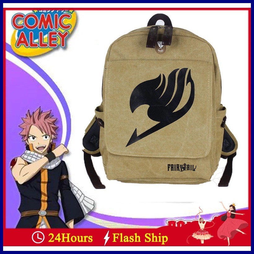 Japan Cartoon For Man Woman Backpack Fairy Tail Cosplay School Bag ...