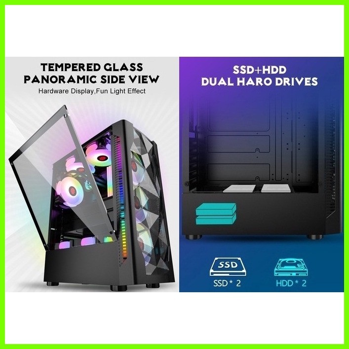 INPLAY Meteor 01/meteor 03 Desktop Computer gaming case cpu case ...