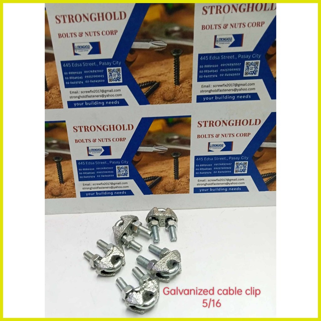 ๑ ♟ ∇ Steel Wire Rope Clamp Galvanized steel u type cable clip | Shopee ...