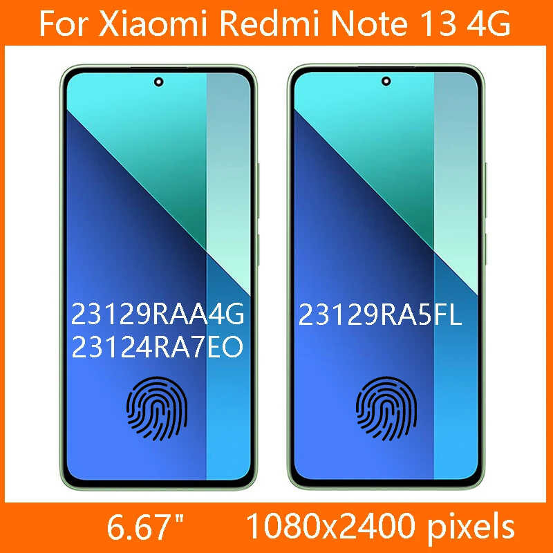 OLED AMOLED For Xiaomi Redmi Note 13 4G LCD 23129RAA4G 23124RA7EO ...