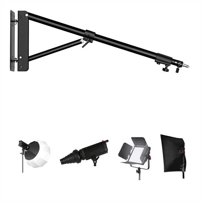 Mount Wall Boom Arm for Photography Studio Video Strobe Lights Max ...