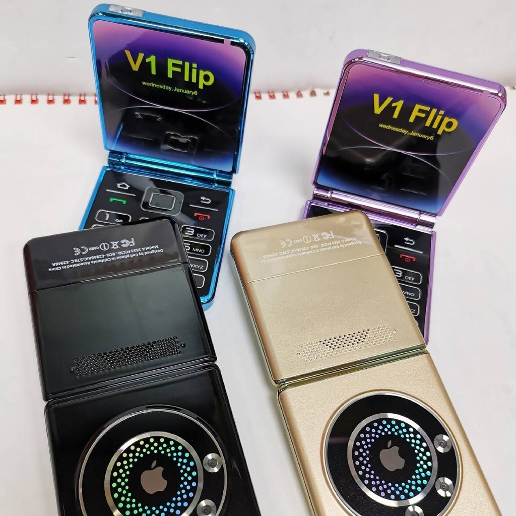 Mini V1FIIp Mobile Phone 2G 3G Dual SIM Flip Phone Keypad Basic Mobile ...