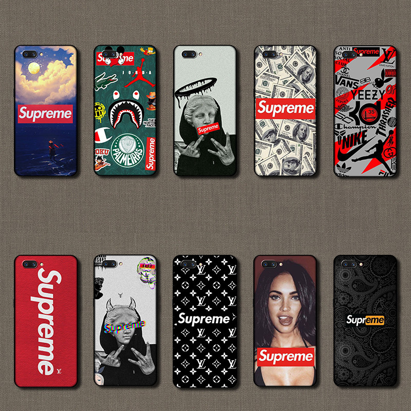 Soft black phone case for OPPO A3S A5 AX5 R15 A12E Supreme | Shopee ...