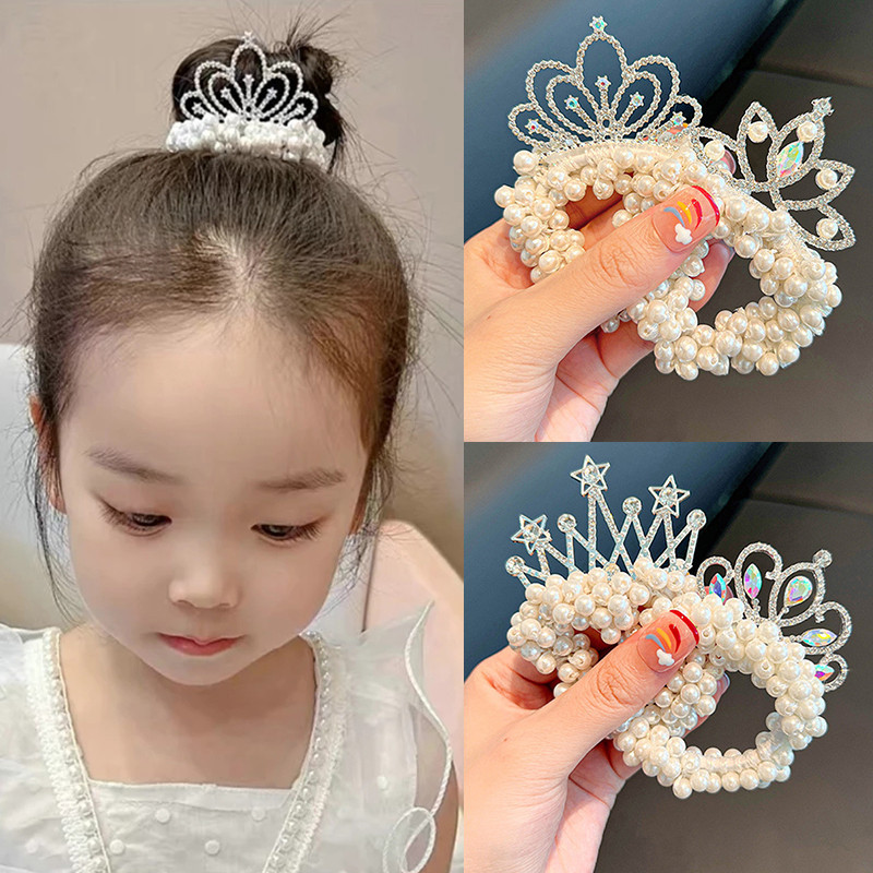 Children Crown Headdress Princess Head Ropes Korea New Beads Flowers ...