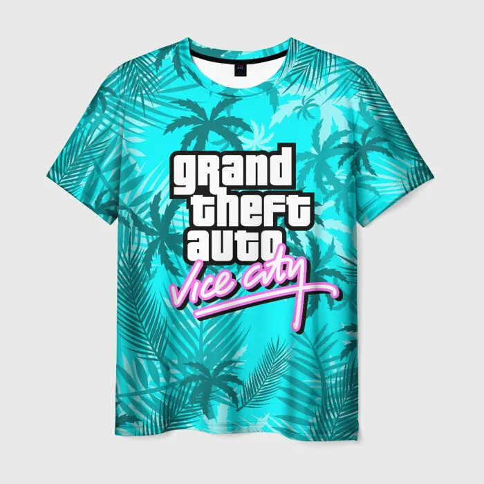 Hot Games GTA T-Shirts For Men 3D Grand Theft Auto Vice City Printed ...