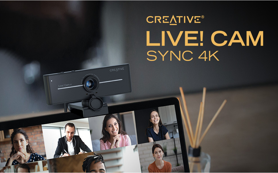 Creative Live! Cam Sync 4K UHD USB Webcam with Backlight Compensation ...