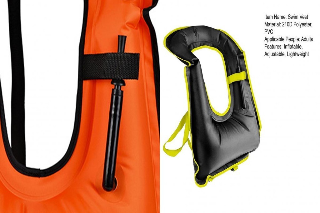 Adjustable Life Vest Polyester Life Vest Inflatable Adult Swim Vest ...