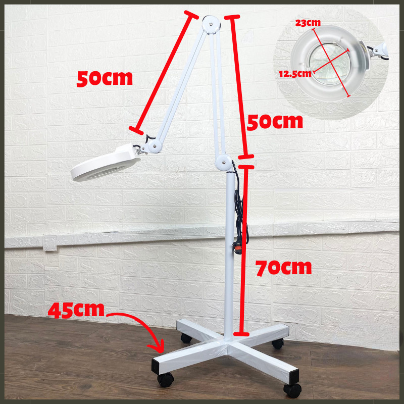 8X Diopter LED Specialist Magnifying Floor Lamp Dentist Beauty Salon ...