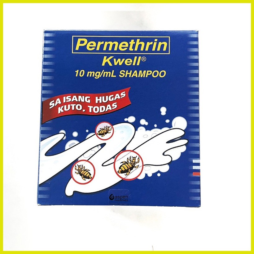 ☢ KWELL (Permethrin) shampoo 10mL SACHET for head lice(kuto/lisa ...