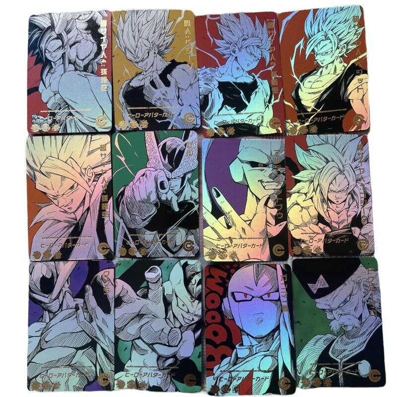 Dragon Ball Flash Card Vegeta Iv Son Goku Frieza Min Buu Hot Stamping ...