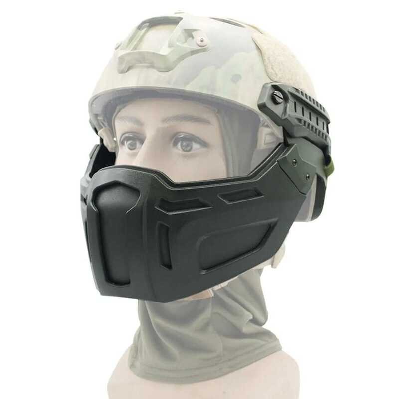 Hunting Airsoft Paintball Protective Half Face Mask Para Sa FAST Helmet ...