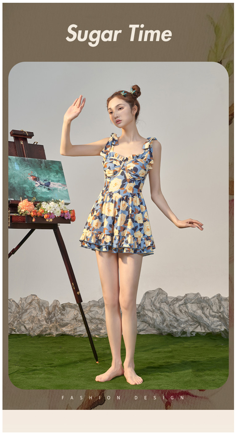 Ruidiandian New popular conservative hot spring one-piece swimsuit for ...